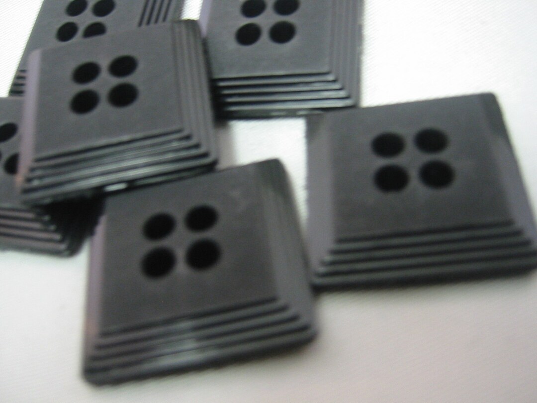 Black Button Square Black Button Lot of 6 Two Sizes - Etsy
