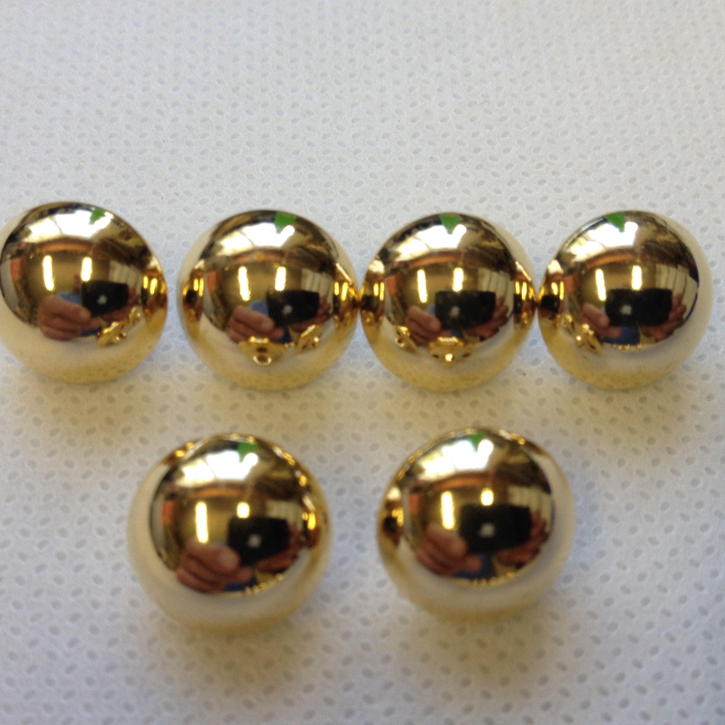 GOLD BUTTON. Half Ball. Size 1/2"(12mm). Small Gold Button. Large Lot ...