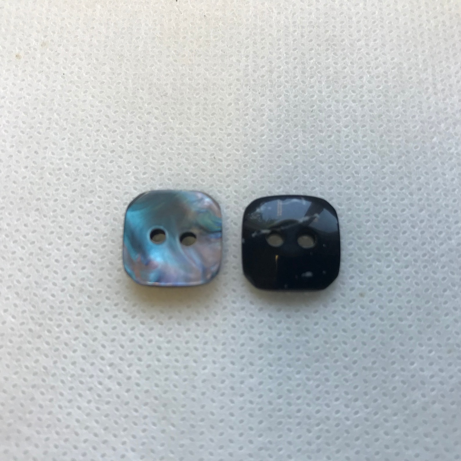 Pearl Tahiti Iridescent Buttons, Square Buttons,lot of 6, 4 Sizes , 2 ...