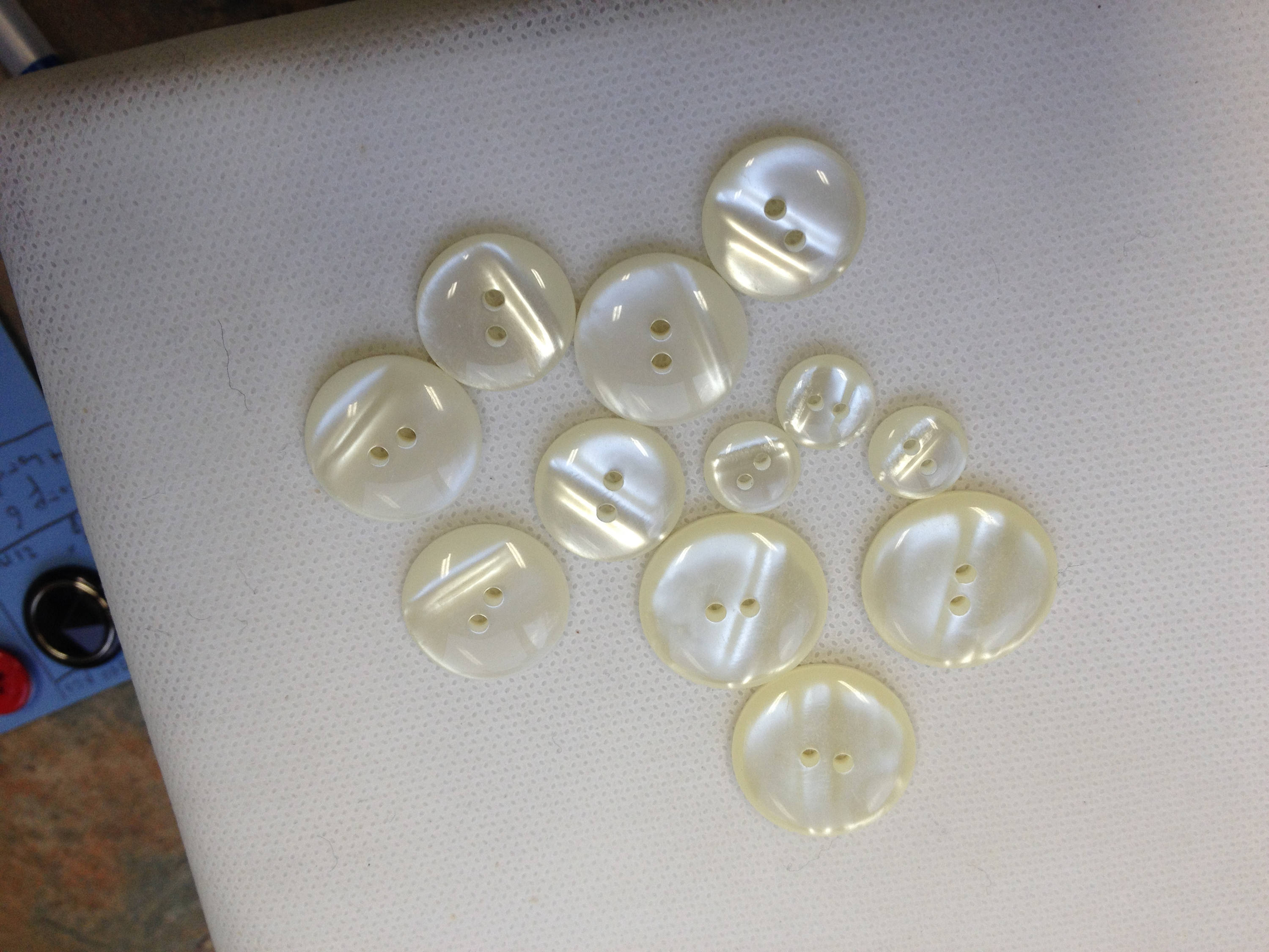 Ivory Pearlized Buttons 2 Hole 4 Sizes Available Domed | Etsy
