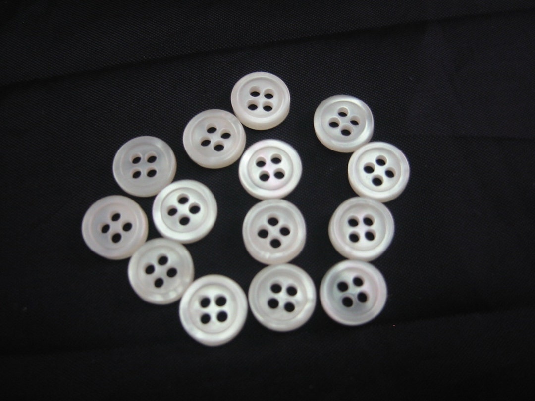 Extra Small Buttons, Small Buttons. Shirt Buttons, 7/16 8.5mm White ...