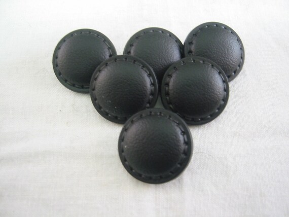 Leather Buttons 1 1/8 28mm Black Shank Button Lot of 6 - Etsy