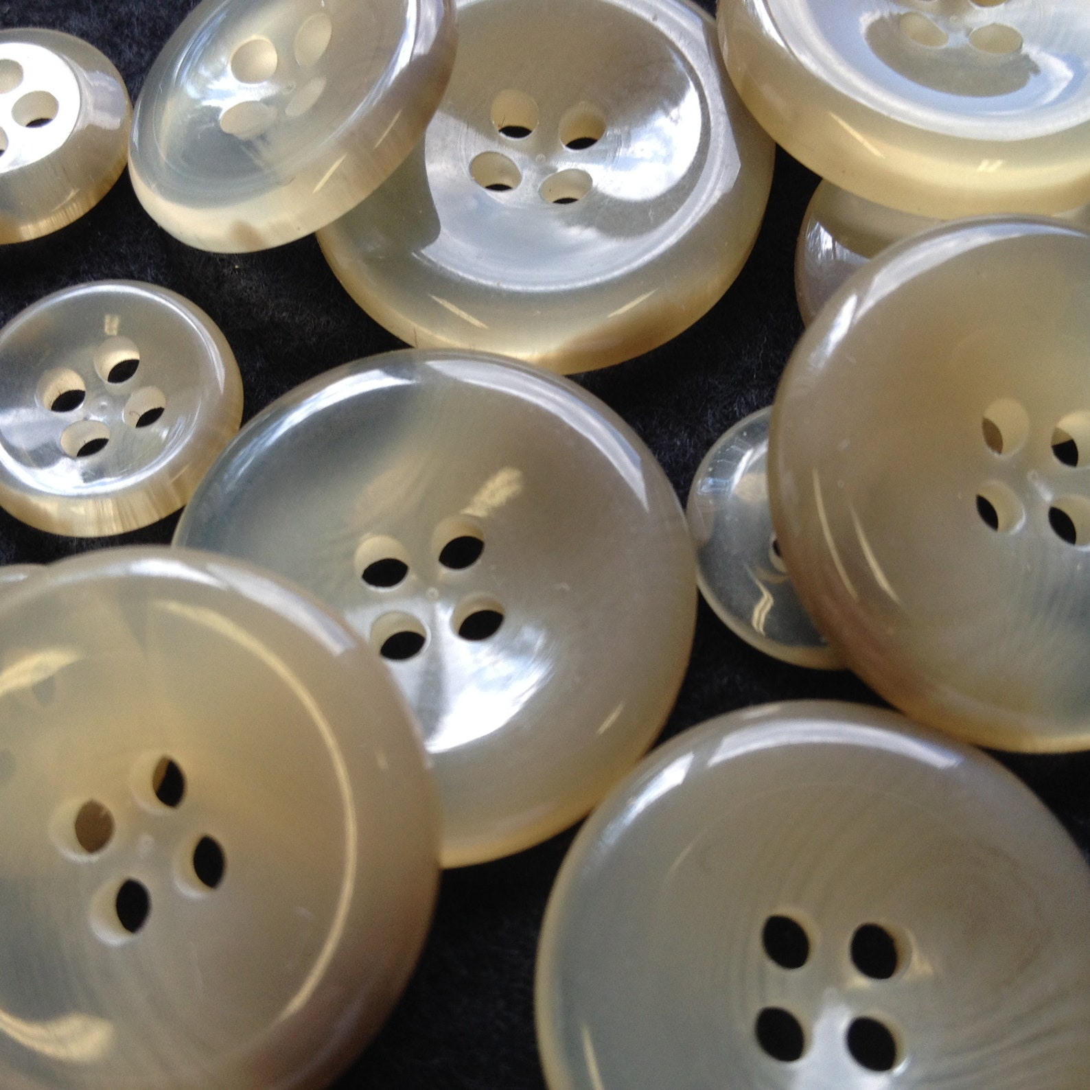 Gray / Beige Buttons, Three Sizes Available 7/8"3/4" 1/2" (pick Size ...