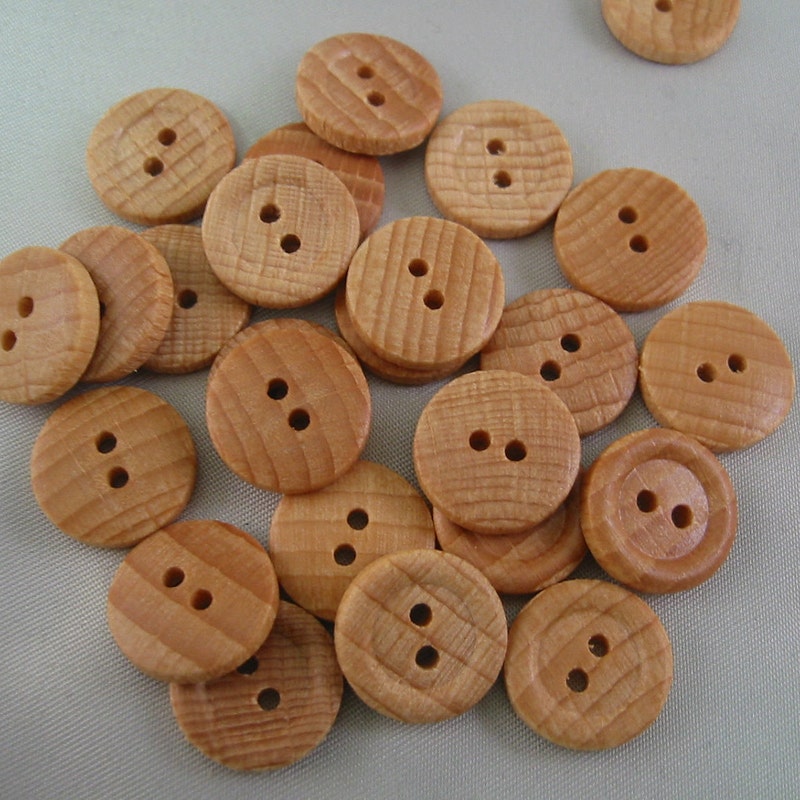 Natural Wood Buttons - Etsy