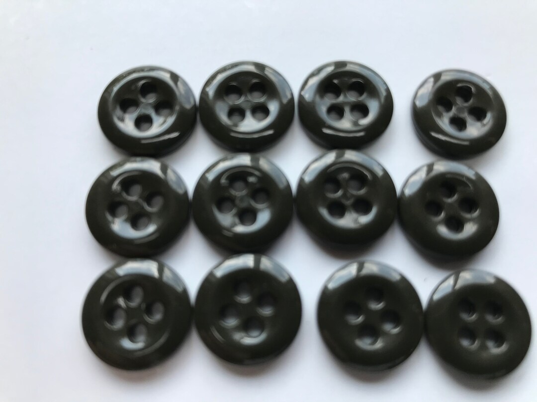 Olive Button, Dark Olive Buttons, 4 Hole, Lot of 20 -60 - 100 -1000 ...