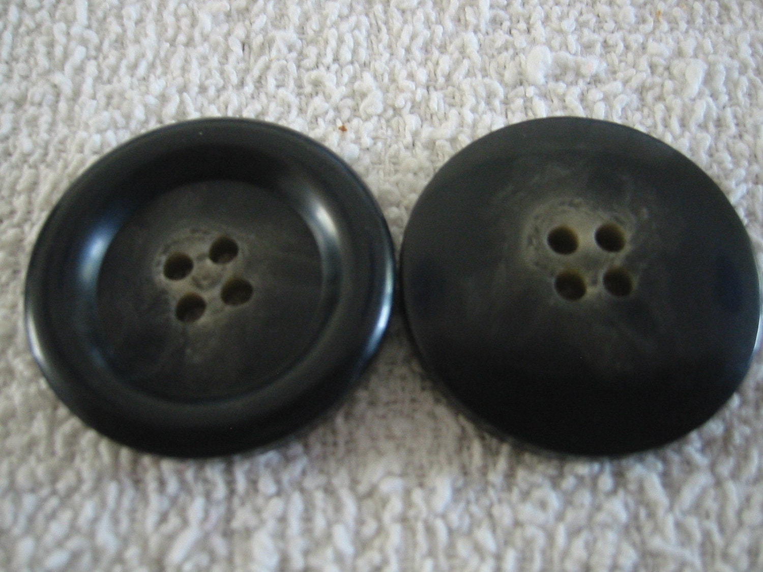 Dark Gray Buttons Large Buttons Coat Button Lot of 4. Size is 1 3/8 ...