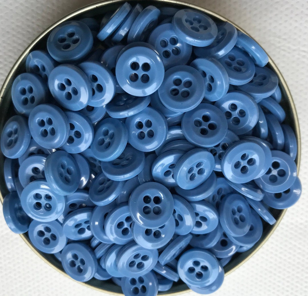 Light Blue Button, Light Blue Buttons, 4 Hole Lot of 10-50-100-500 ...