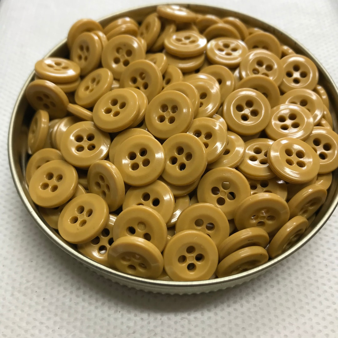 Yellow Mustard Button, Yellow Buttons, 4 Hole Lot of 10 - 50-100-500 ...