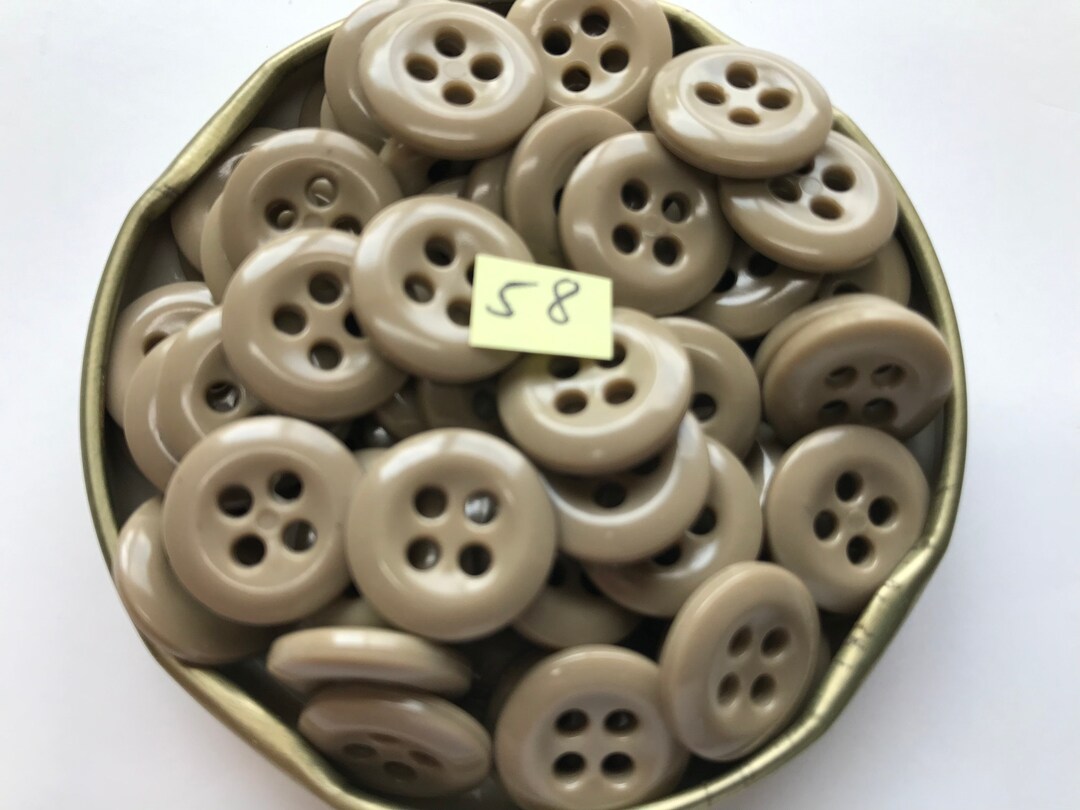 Tan Button, Light Tan Buttons, 4 Hole Lot of 10-50-100-500 Buttons ...
