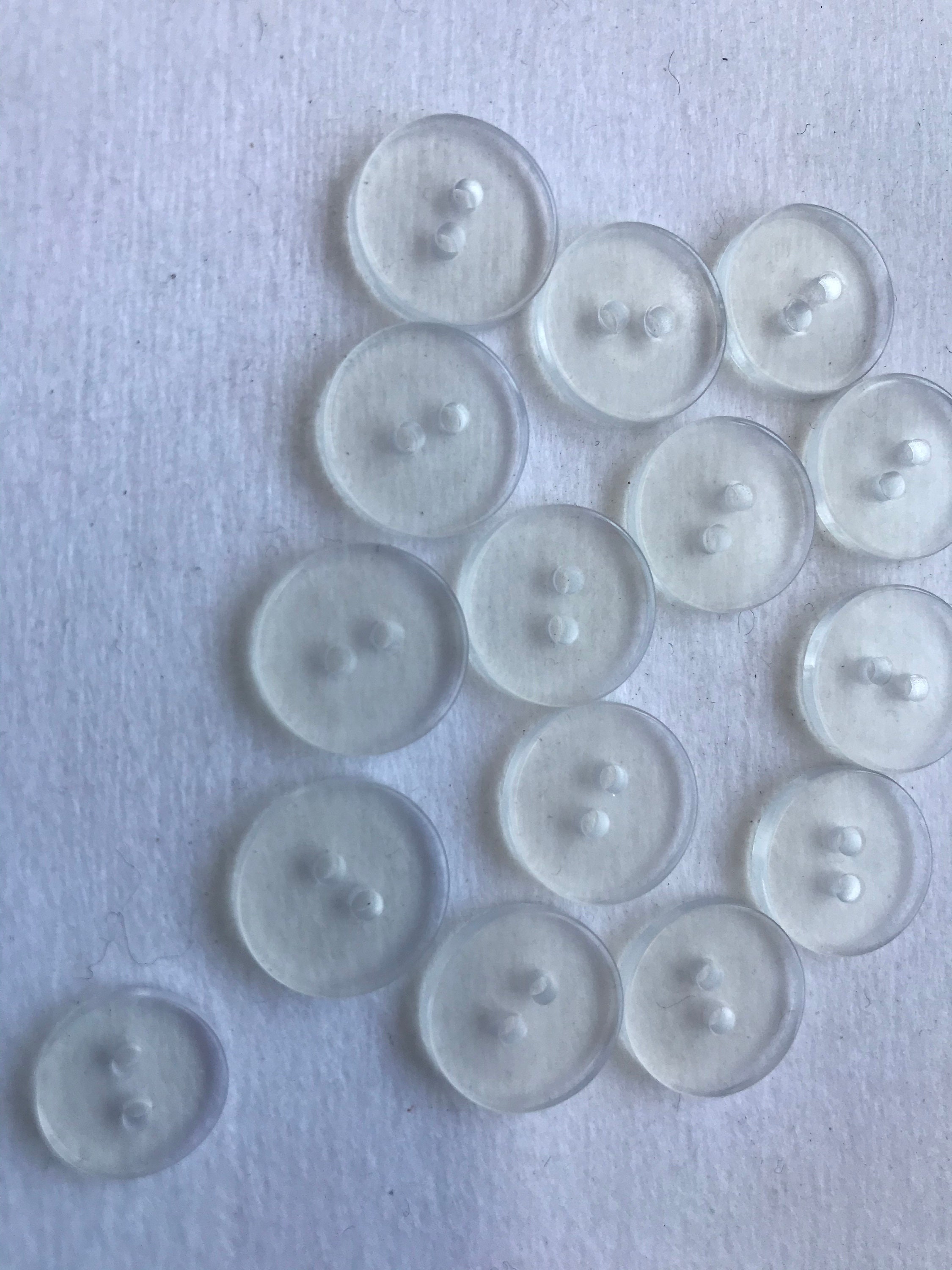 Clear Buttons. Backer Buttons. Two Hole. Two Sizes Available | Etsy