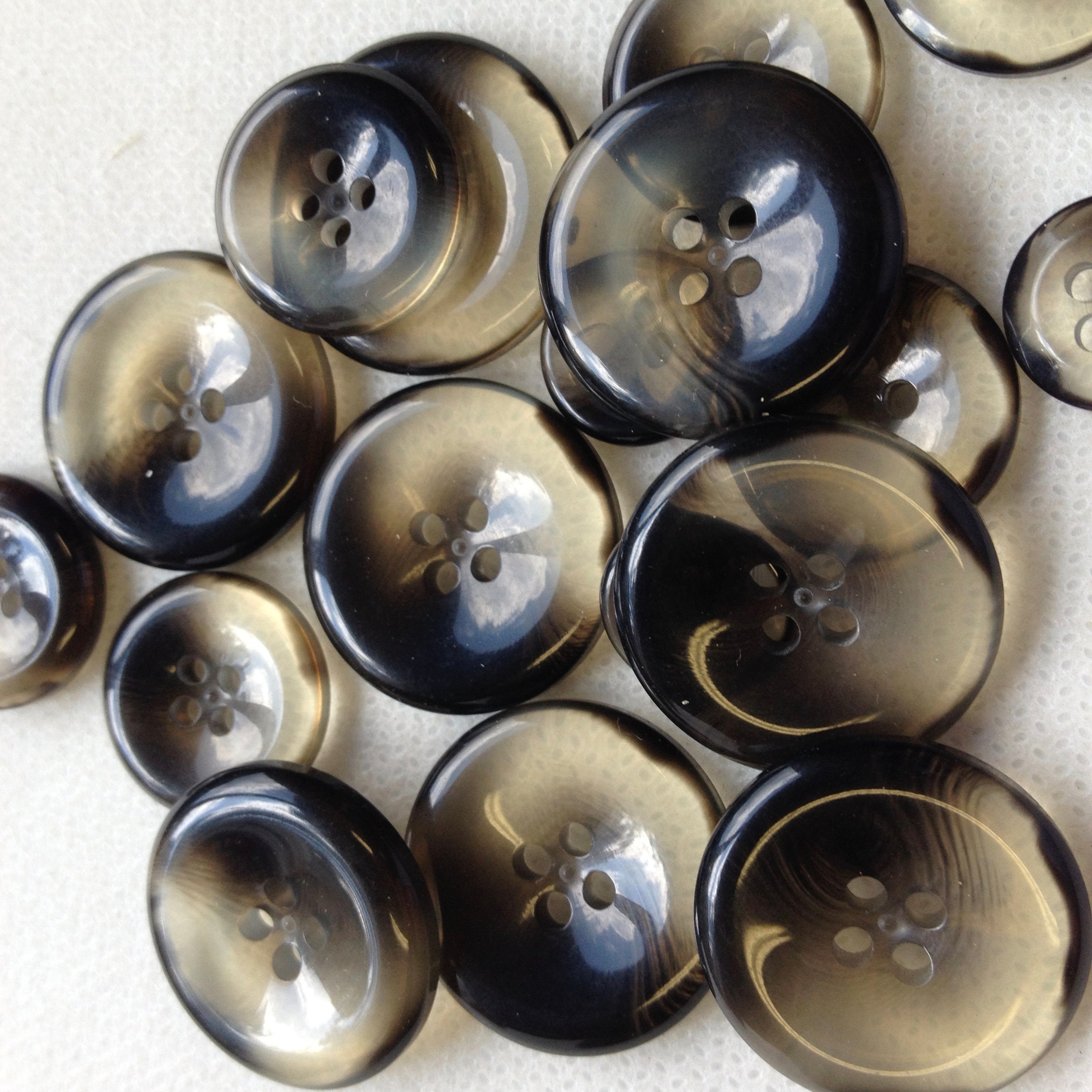 Black / smoke buttons Three sizes available | Etsy