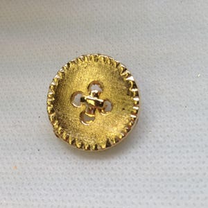Gold Button. Satin Gold Button. Size 7/8"", Lot of 4 Buttons. Satin ...