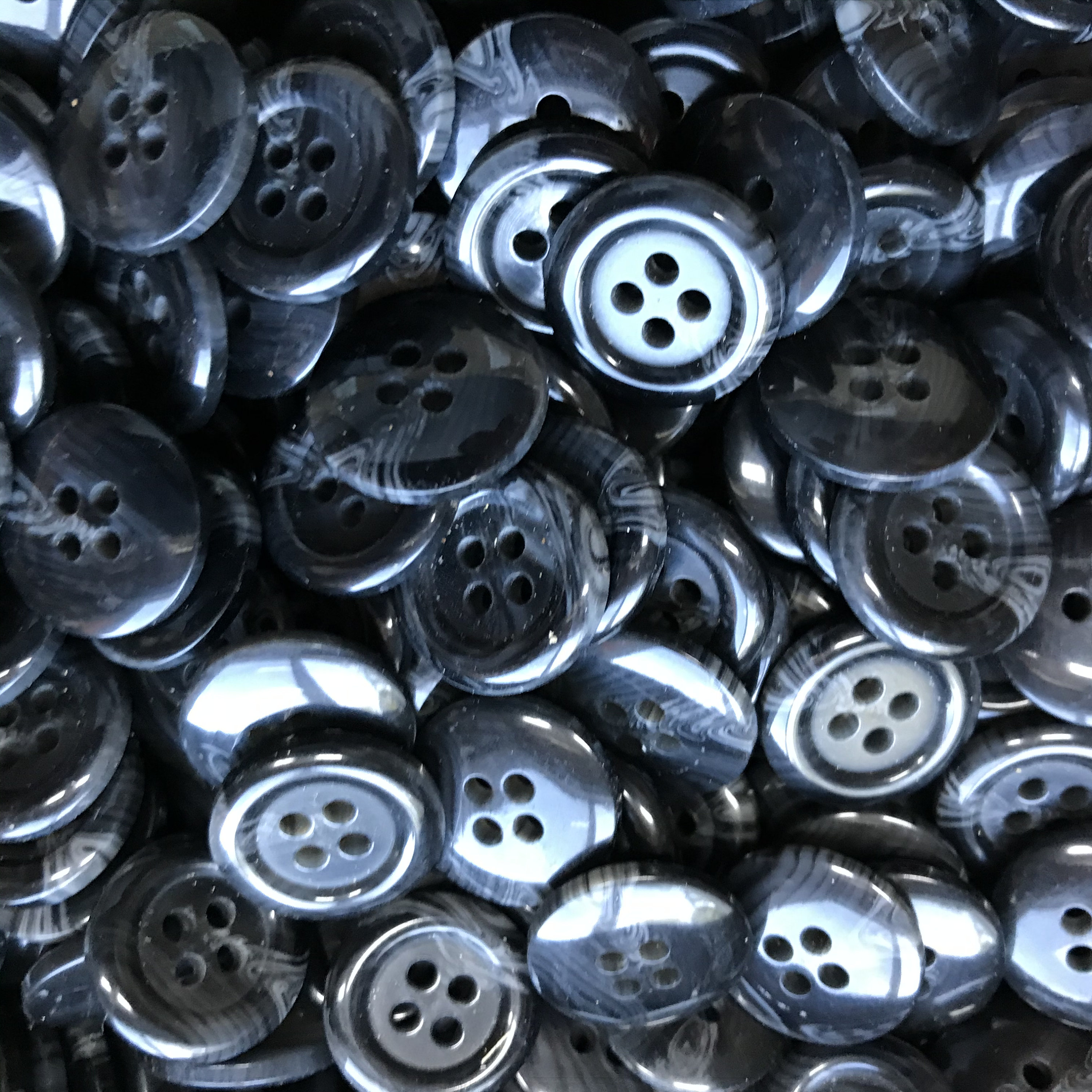 Dark Gray buttons 4 hole 5/8 15mm in diameter round | Etsy