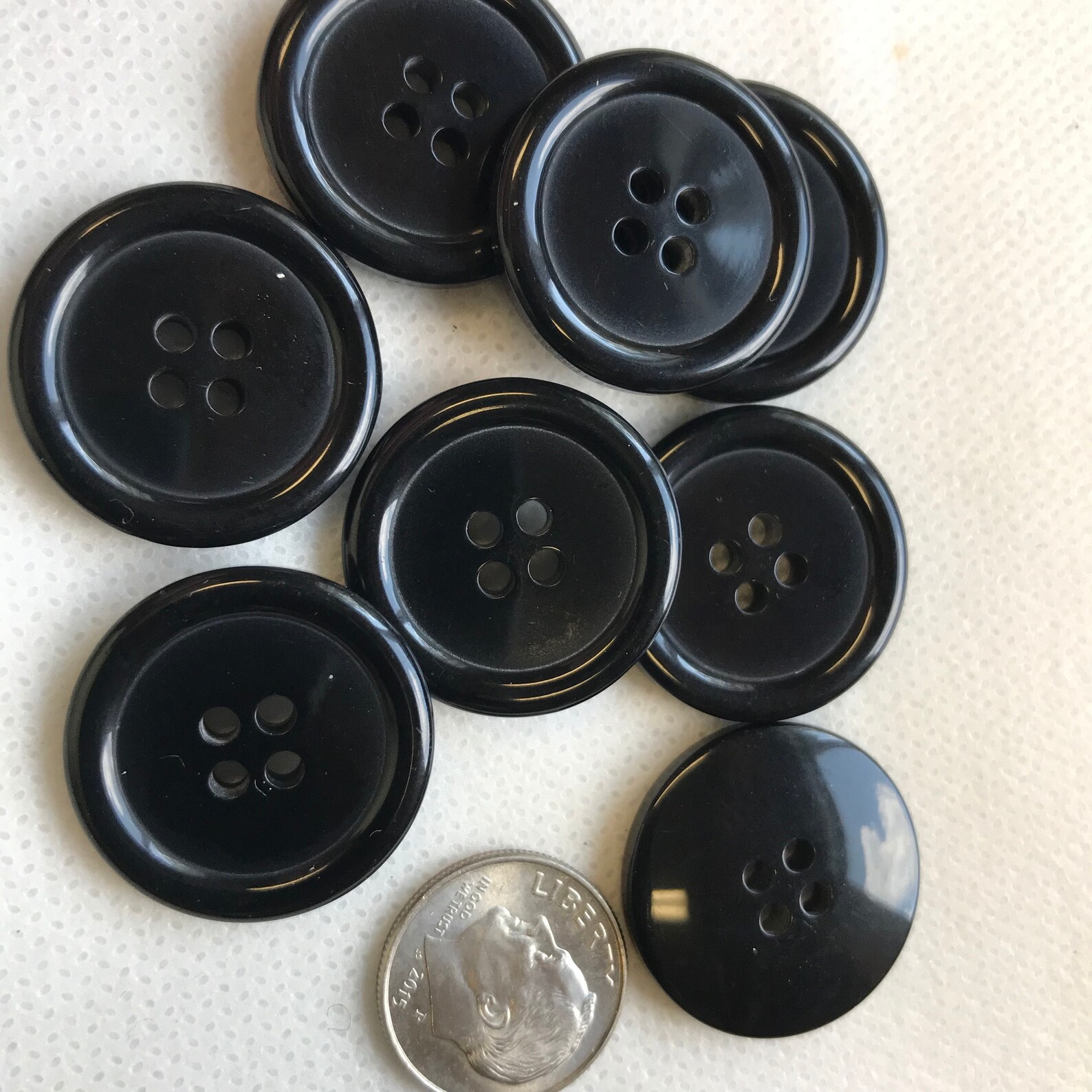Black Buttons. Large Black Buttons. Shiny 4 Hole Size is - Etsy