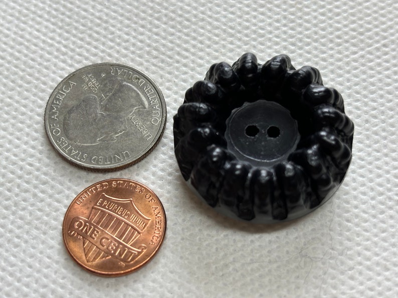 Extra Thick Satin Black Button, 1/2 Thick and 1 5/16" (33.5 Mm ...