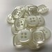 Square Pearl Buttons 6 Colors - Lot Size is 6 - Four Hole, Size 5/8 ...