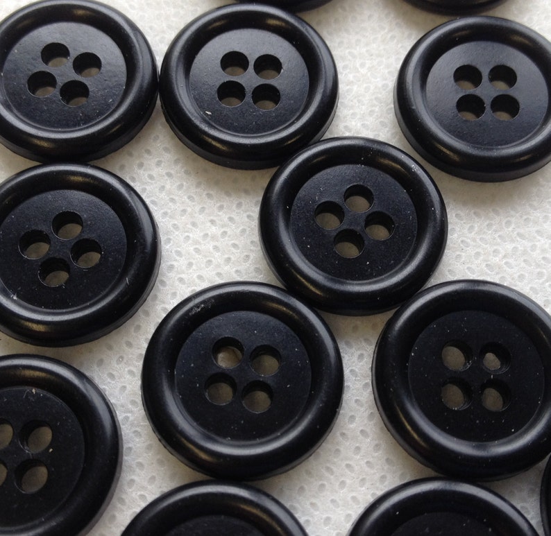 Black Buttons Special Strong Black Pant and Shirt Buttons 3 | Etsy