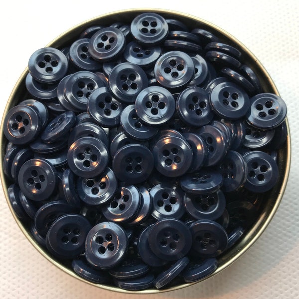 Navy Blue Button - Etsy
