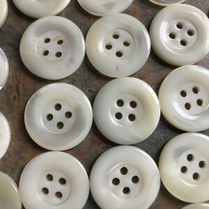 Natural Troca Shell Buttons. 4 Hole Real Shell 3 Sizes 1" - 7/8" - 13/ ...