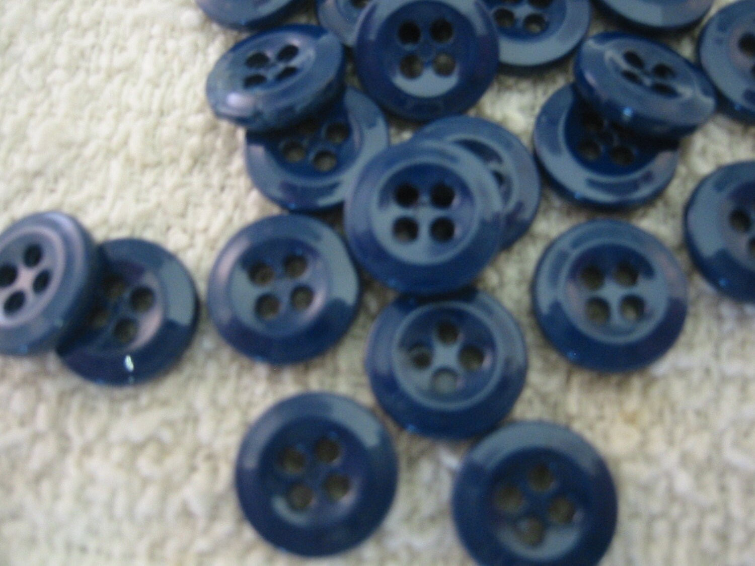 Navy Button Blue Button 4 hole Lot of 10 Buttons are | Etsy
