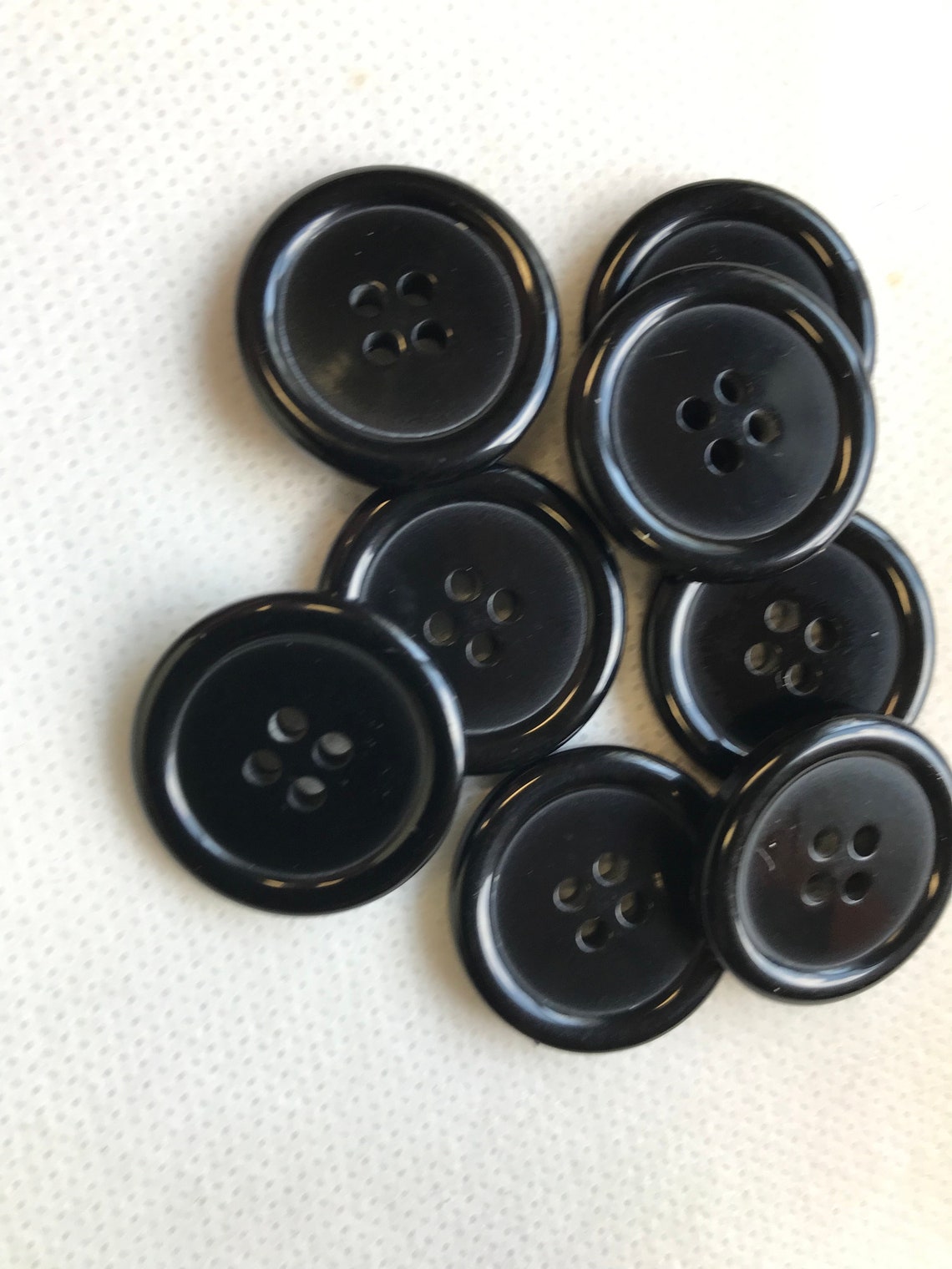 Black Buttons. Large Black Buttons. Shiny 4 Hole Size is - Etsy