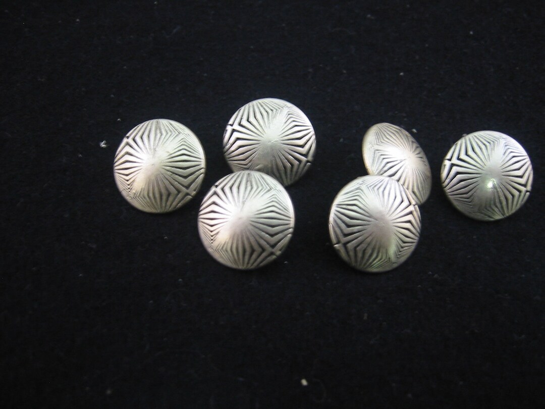 Pewter Button,medium, Shank Button Lot Size is 6 Buttons 3/4"(19mm)in ...