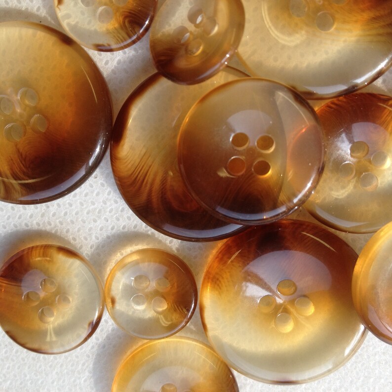 Tan (brown) Buttons, Four Sizes Available 7/8"3/4" 5/8" 1/2" (pick Size ...
