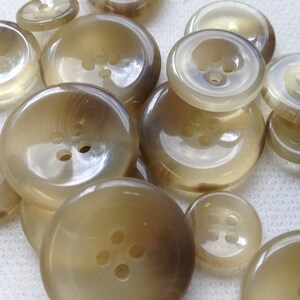 Gray / Beige Buttons, Three Sizes Available 7/8"3/4" 1/2" (pick Size ...