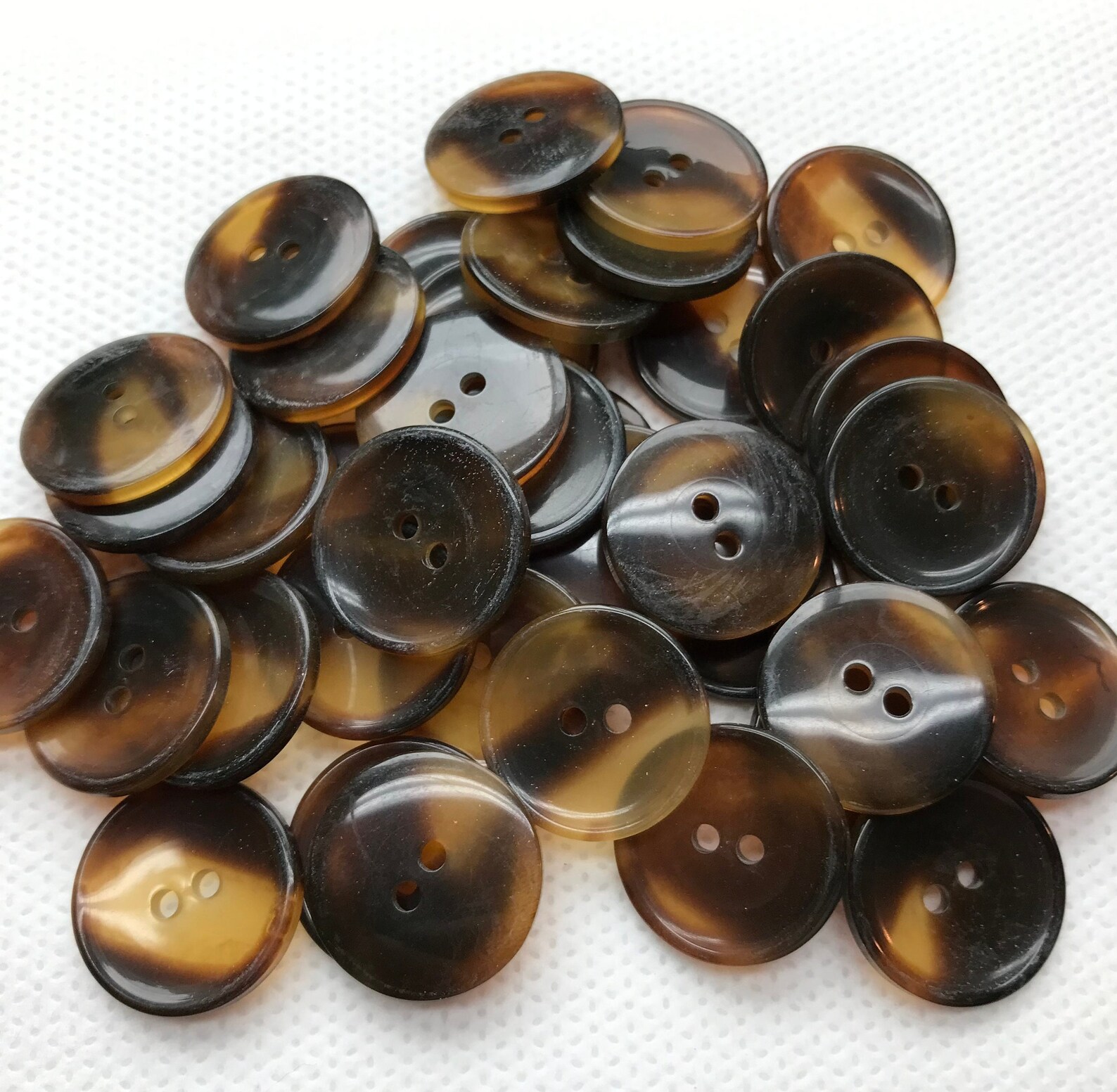 Brown Tortoise 2 Hole Button Medium Button Shiny Dress / - Etsy