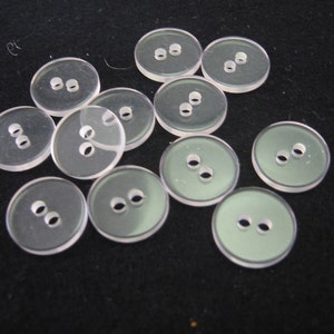 Clear Buttons. Backer Buttons. Two Hole. Two Sizes Available 9/16"(14mm ...