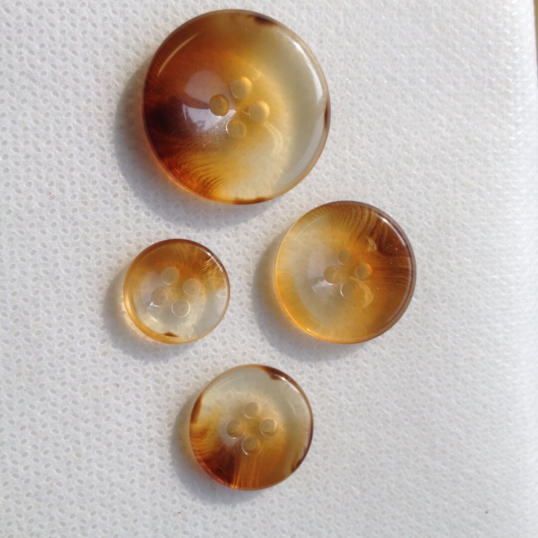 Tan (brown) Buttons, Four Sizes Available 7/8"3/4" 5/8" 1/2" (pick Size ...