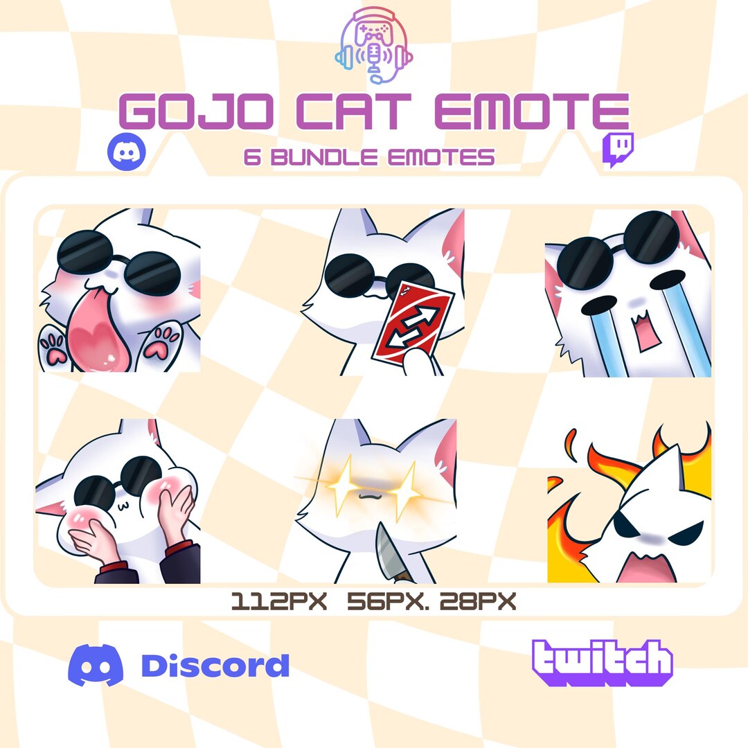 Gojo, Gojo Cat Emote, Cat Emote, Twitch Emotes, Discord Emotes, Anime ...