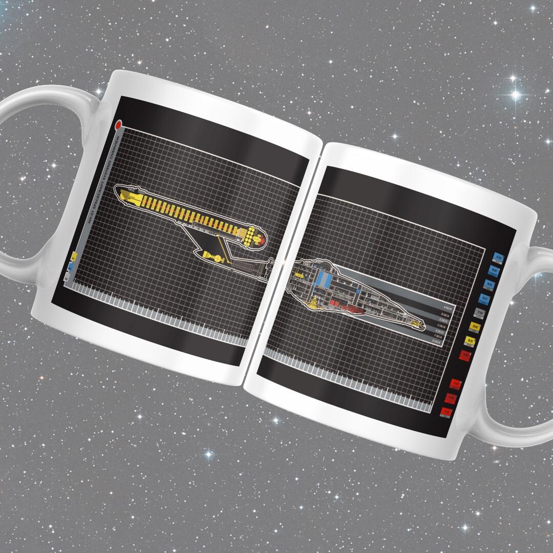 Star Trek Mug - Star Trek Ships - LCARS Themed - NX-01 Enterprise - Sci ...