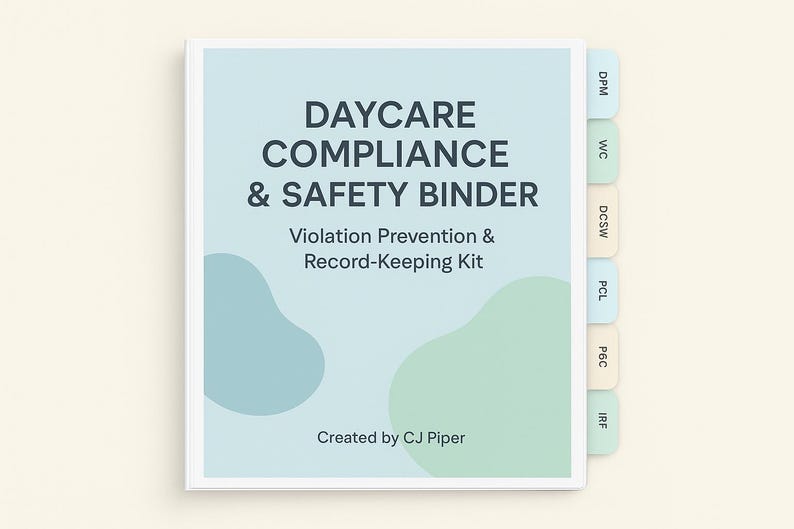 Violation Free Daycare Binder - Etsy