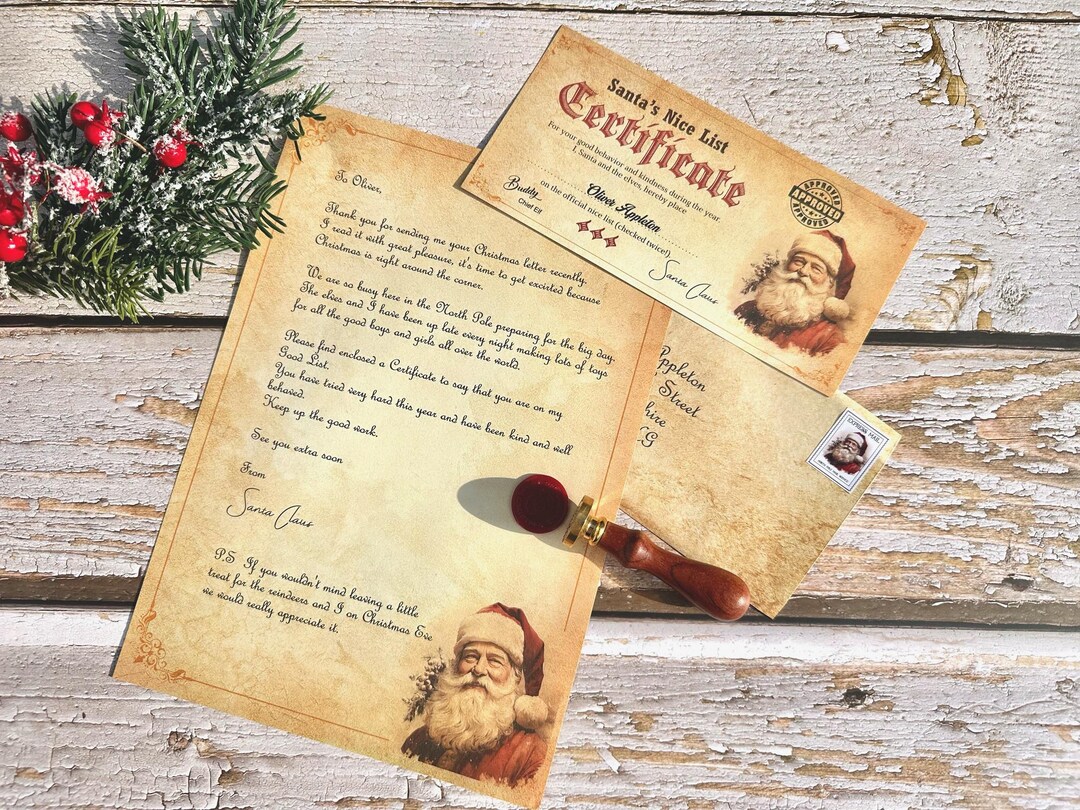 Personalised Vintage Style Letter From Santa Father Christmas ...