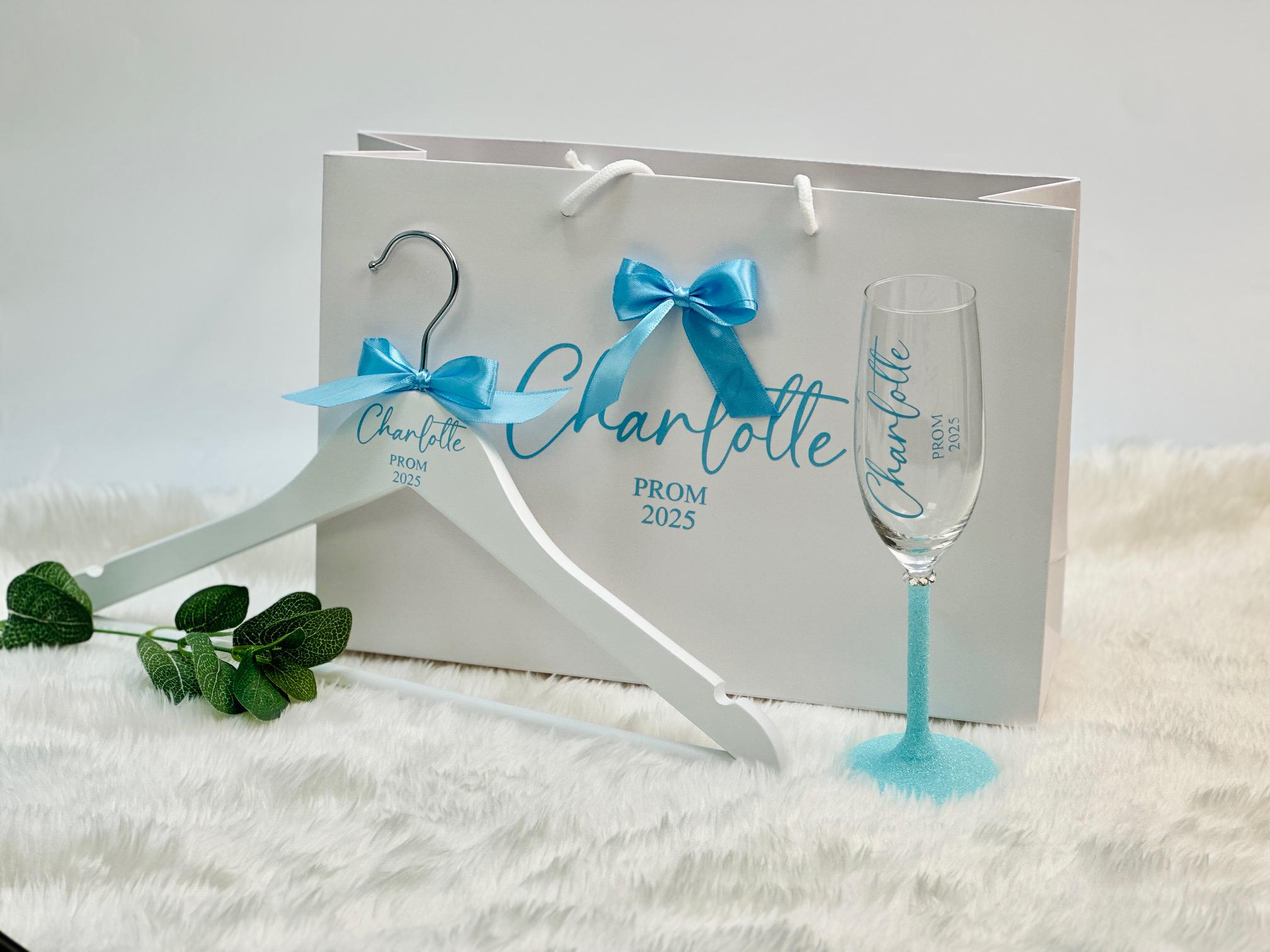 Personalised Prom Hanger With Matching Colour Name and Ribbon - Etsy UK