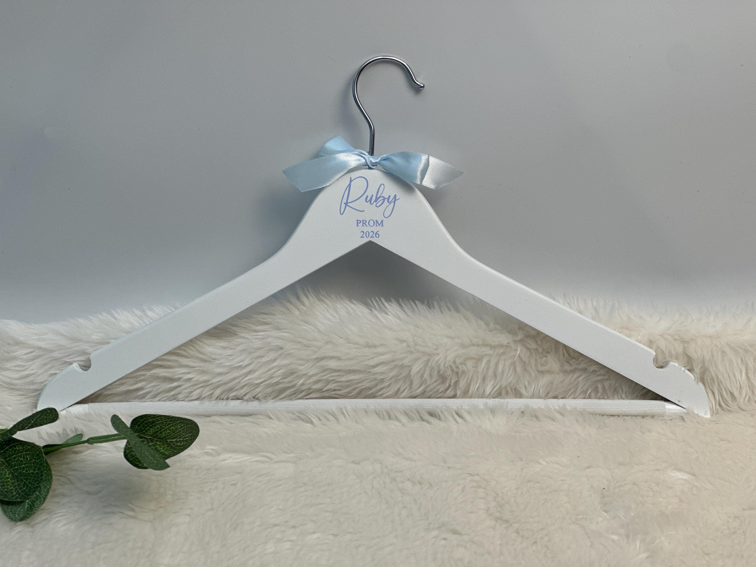 Personalised Prom Hanger With Matching Colour Name and Ribbon - Etsy UK