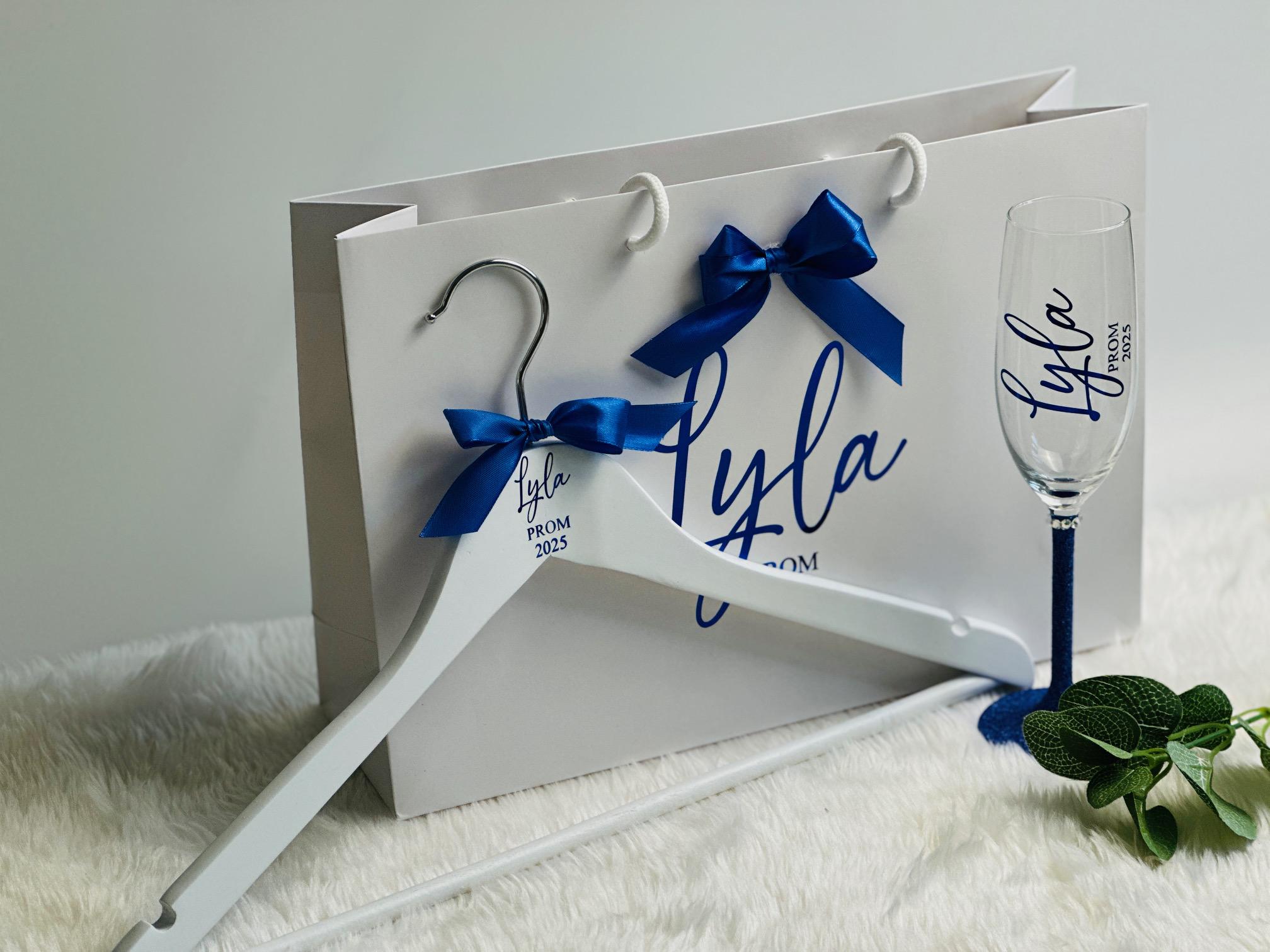 Personalised Prom Hanger With Matching Colour Name and Ribbon - Etsy UK