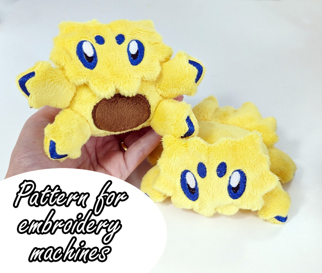 ITH (in the Hoop) Embroidery Pattern Joltik Pokemon Spider Mini Plush ...