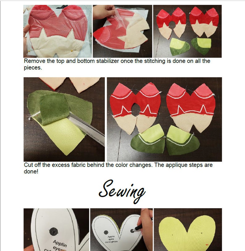 Applin Pokemon Sewing Pattern - Etsy