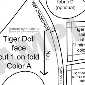 Tiger Doll Plush Sewing Pattern: DIY Stuffed Animal (PDF Pattern) - Etsy