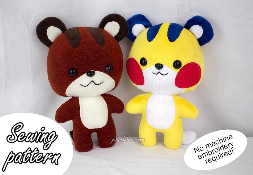 Tiger Doll Plush Sewing Pattern: DIY Stuffed Animal (PDF Pattern) - Etsy
