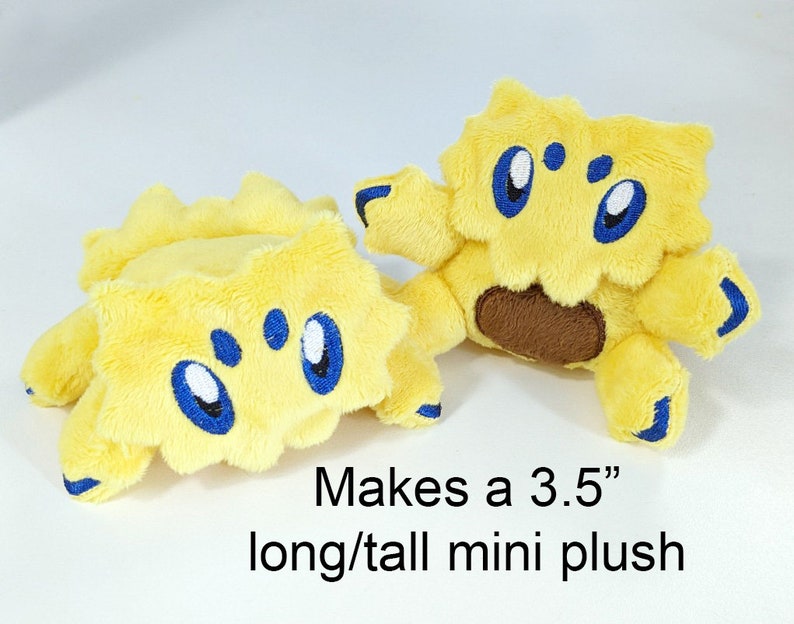 ITH (in the Hoop) Embroidery Pattern Joltik Pokemon Spider Mini Plush ...