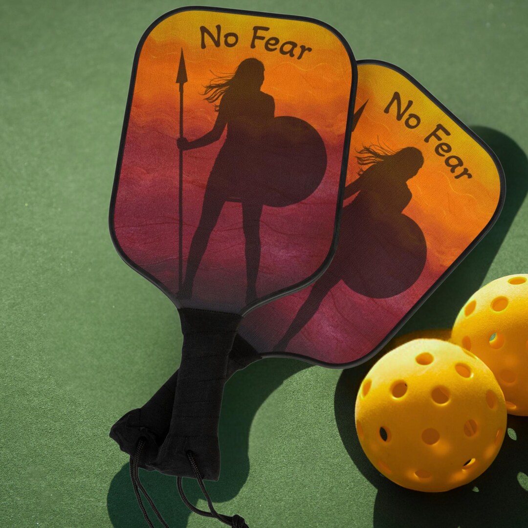 Female Warrior Pickleball Paddle Set: Wooden Paddles, Soft Handles ...