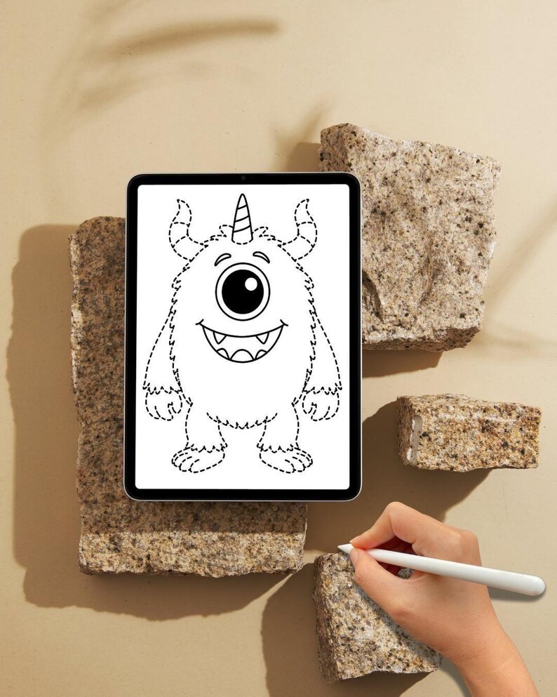 Monster Mayhem Trace & Color Activity Pages for Toddlers or Kids ...