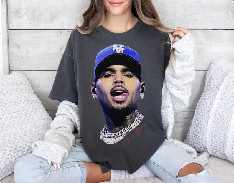 Chris Brown Jersey Middle Finger Unisex Hoodie, Graphic Sweatshirt, Hip ...