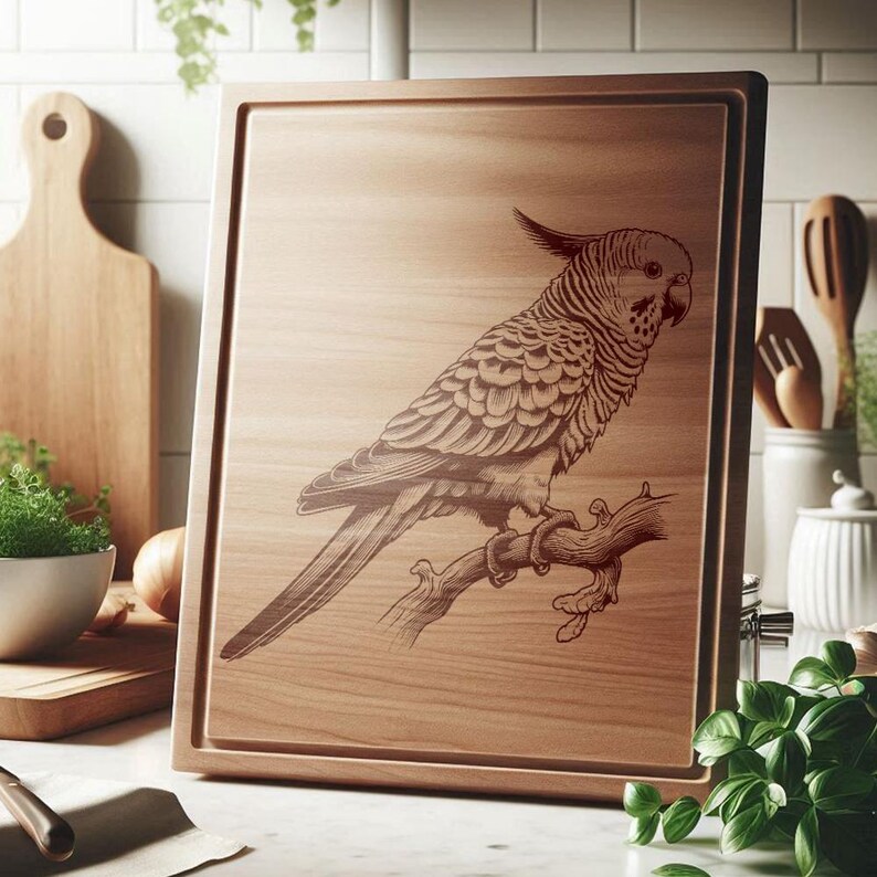 Vintage Parrot SVG Bundle : Macaw & Parakeet Line Art Illustrations ...