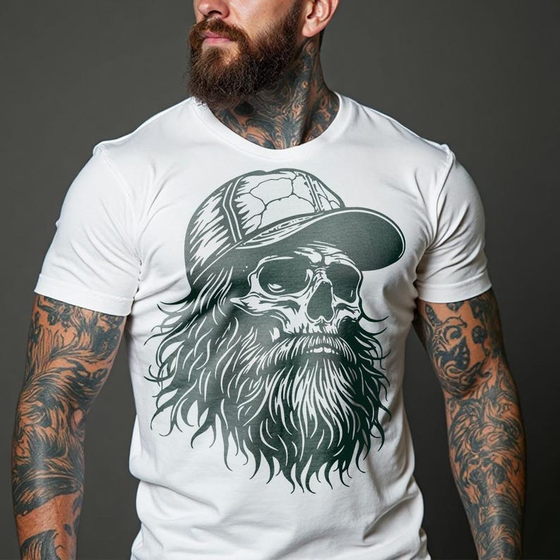 Skull Beard SVG Bundle : Bearded Skull Clipart (digital Download) - Etsy