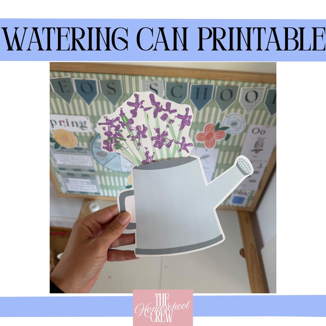 Watering Can Printable for Spring Crafts - Toddlers, Preschool, and ...