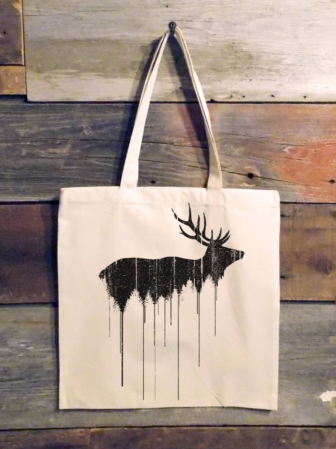 Elk Canvas Tote Bag - Elk Above Tree Line - Nature Tote - Groomsmen ...